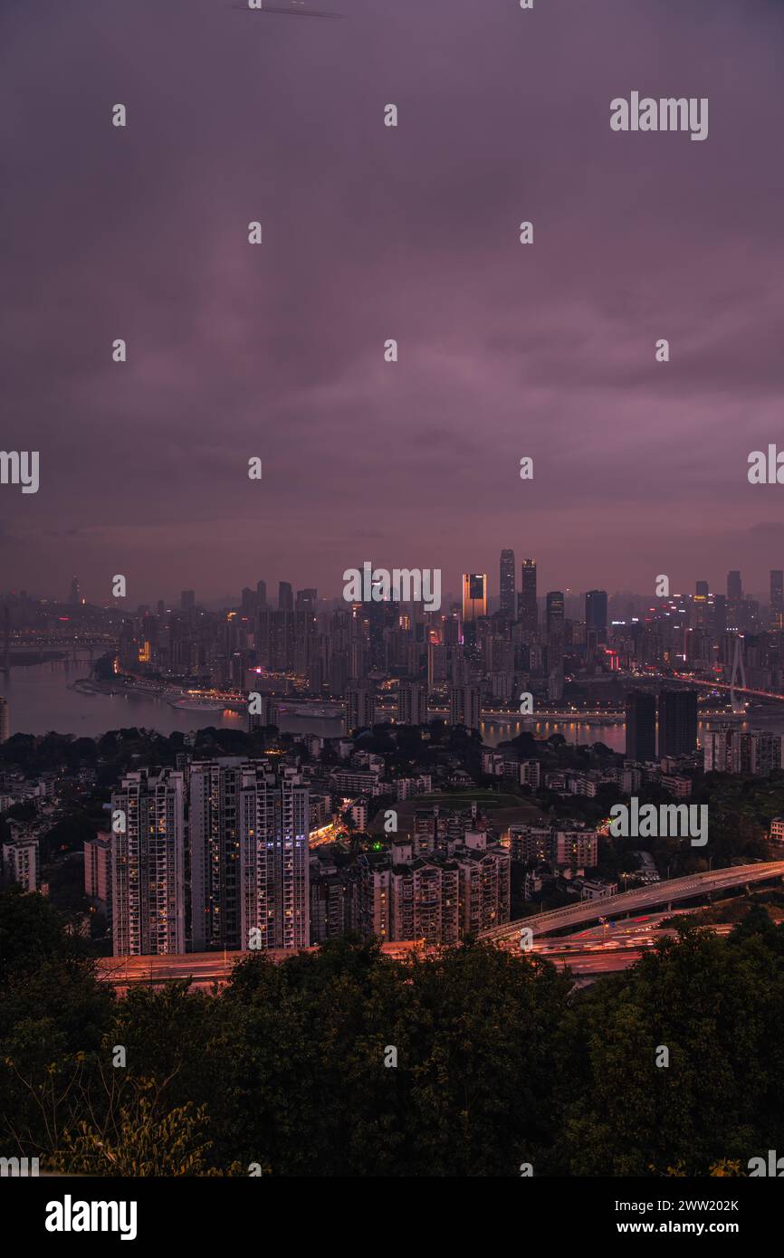 JANUARY 21, 2021, CHONGQING, CHINA: Chongqing, China downtown city ...