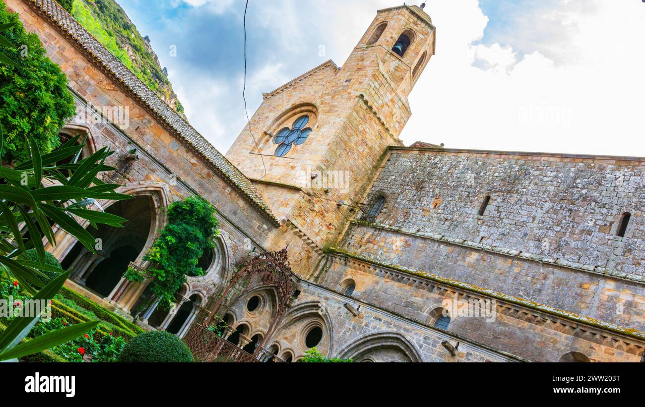 Fontfroide Abbey or Abbaye de Fontfroide is monastery in France gothic ...