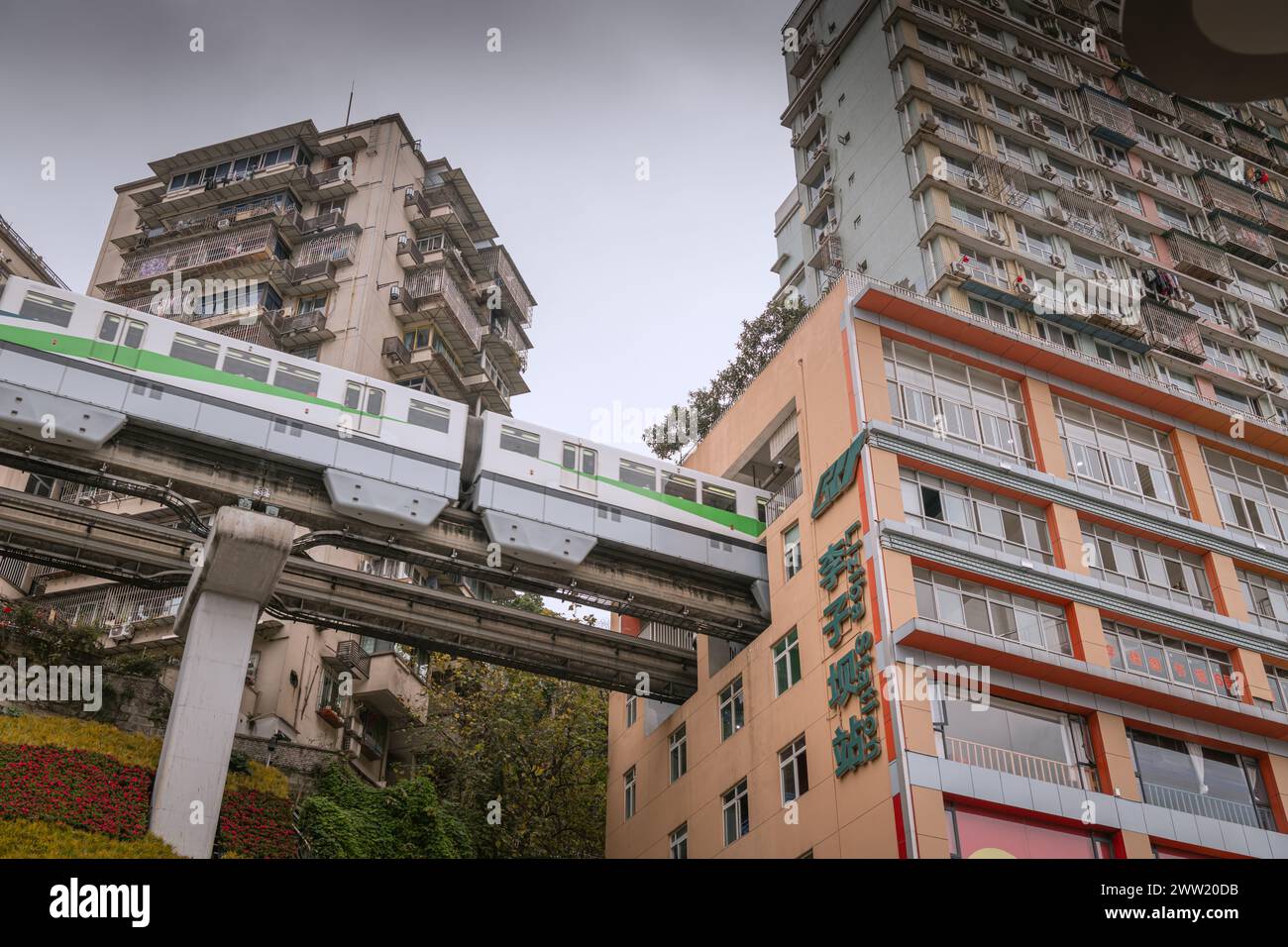 Chongqing China, 09 December 2022 : Chongqing Rail Transit Line 2 ...