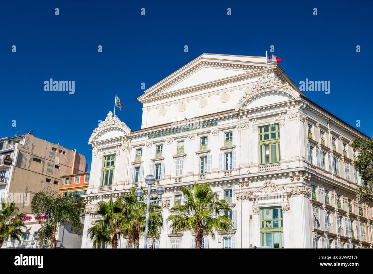 Iconic landmarks of Nice, France, Cote d'Azur, French Riviera Stock ...