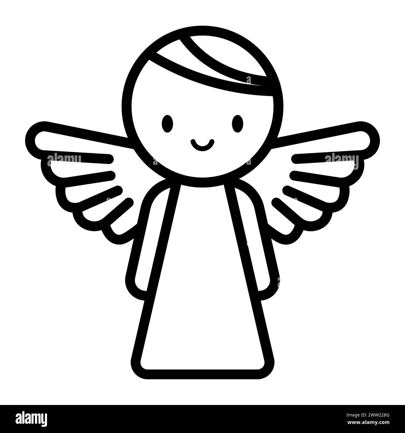 black vector angel icon on white background Stock Vector Image & Art ...