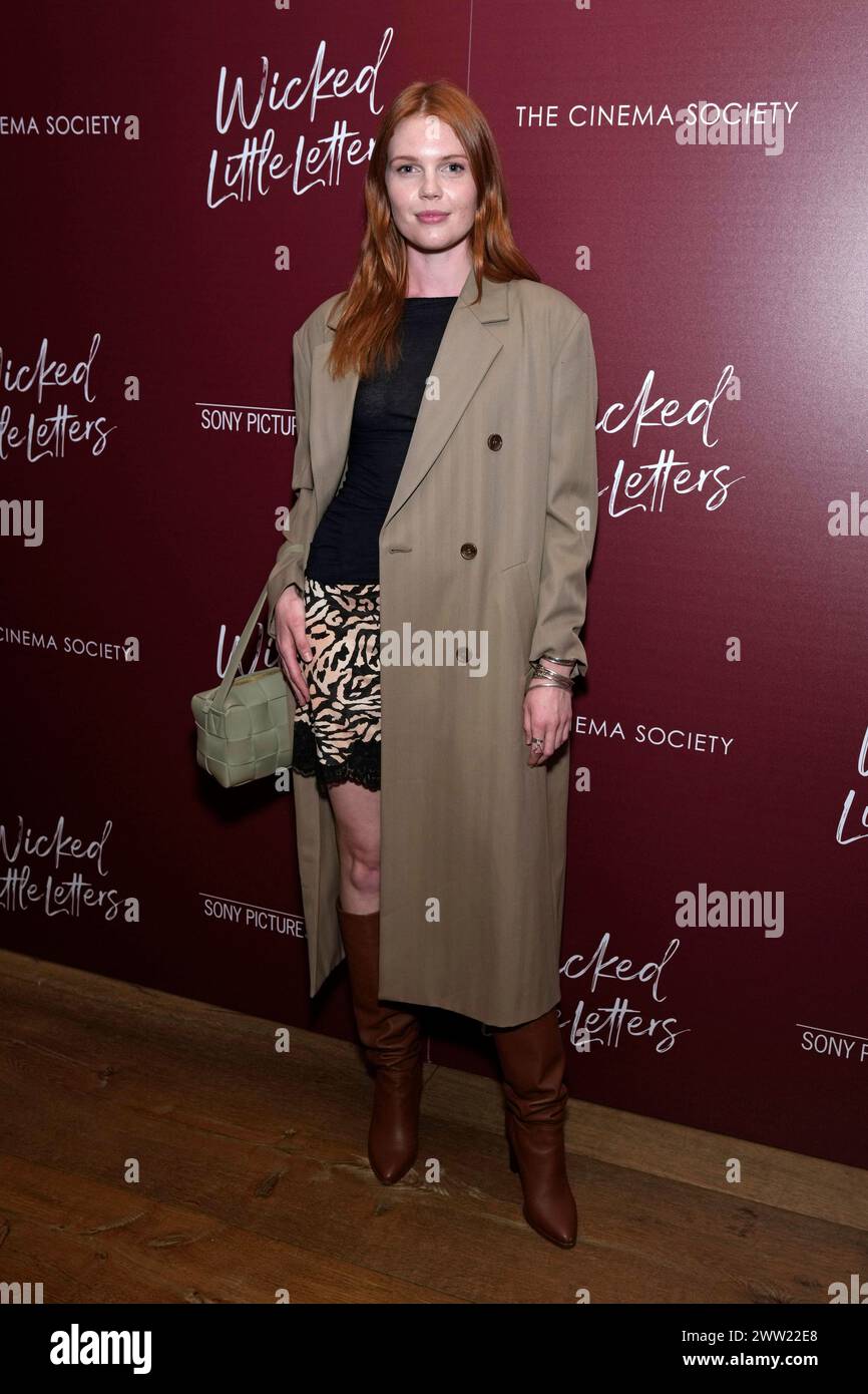 Savannah Smith attends a "Wicked Little Letters" screening, hosted by ...