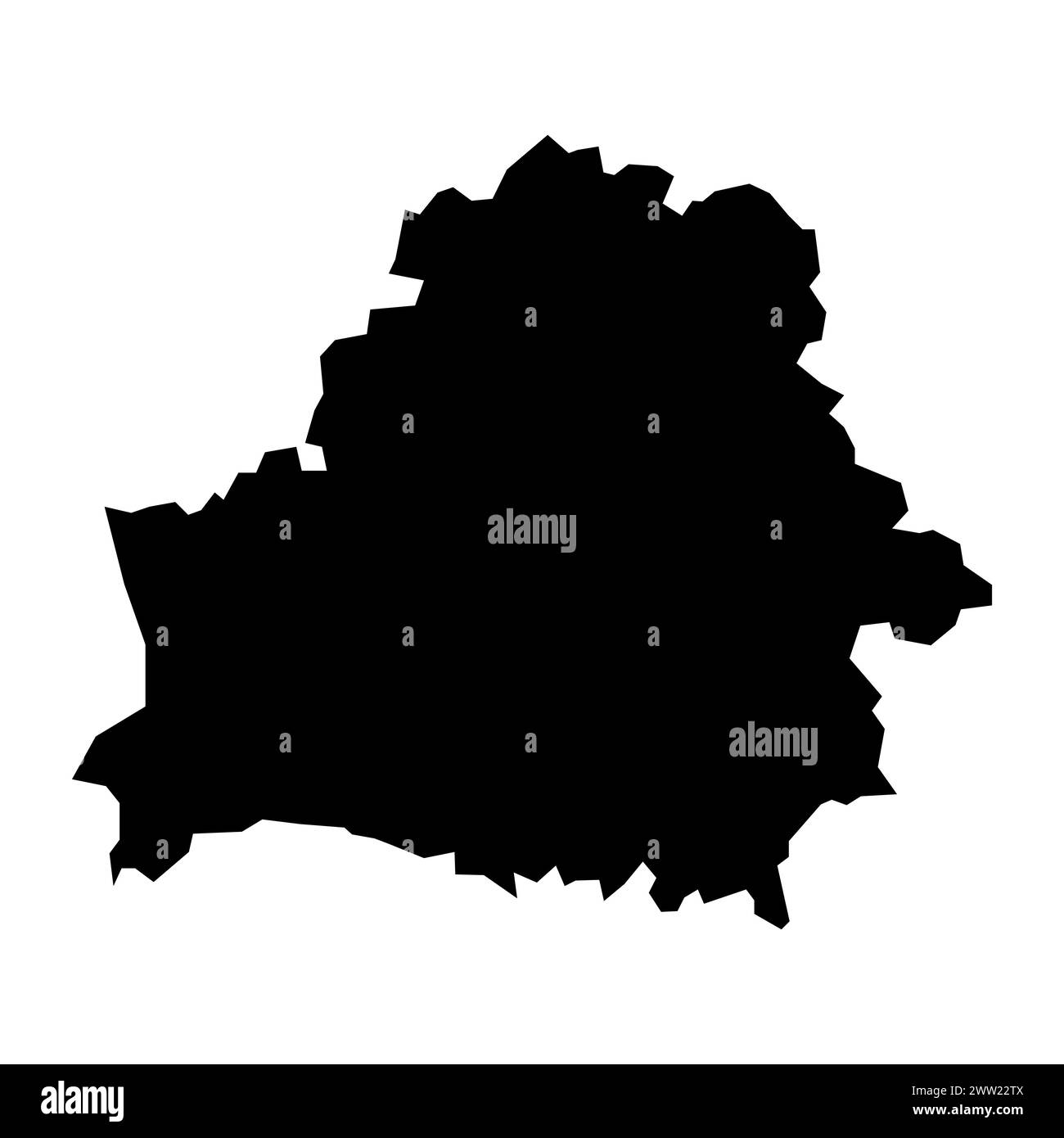 black vector belarus map on white background Stock Vector Image & Art - Alamy