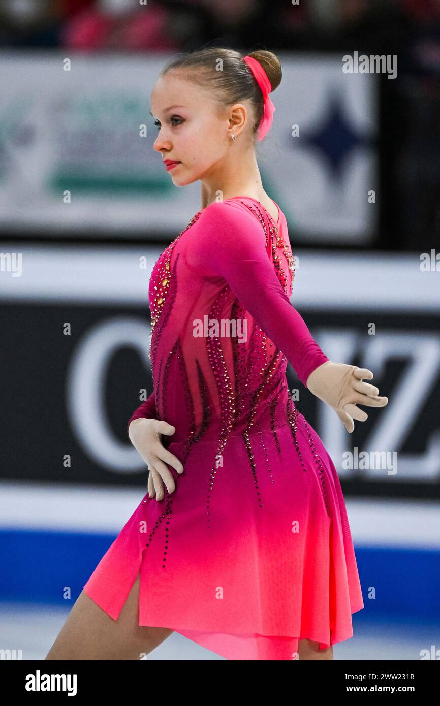 MONTREAL, QC - MARCH 20: Mariia Seniuk (ISR) performs in the women ...