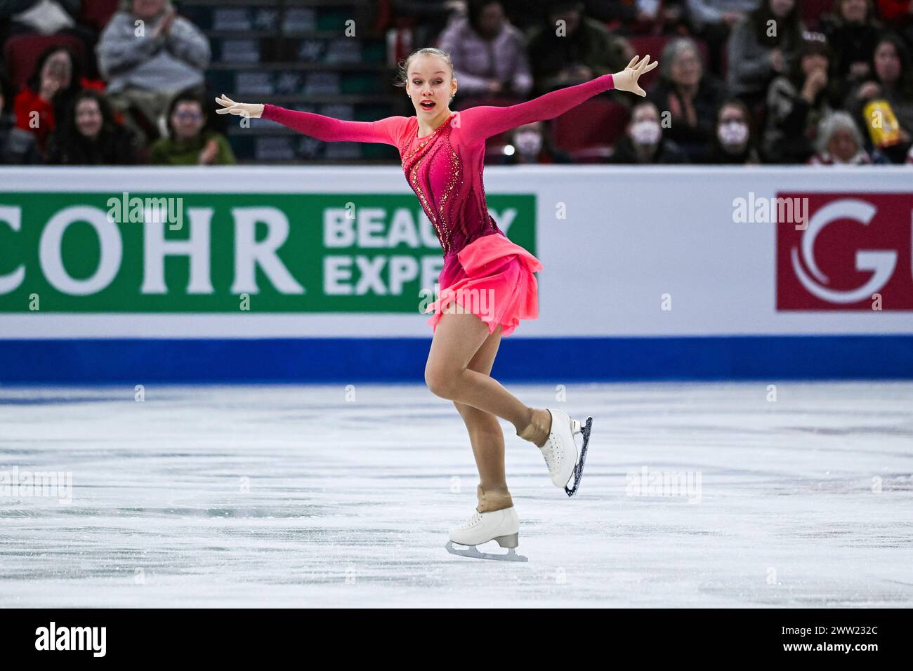MONTREAL, QC - MARCH 20: Mariia Seniuk (ISR) performs in the women ...