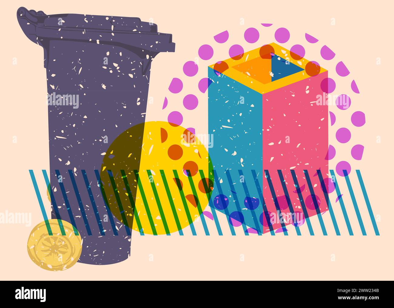 Random garbage Stock Vector Images - Alamy
