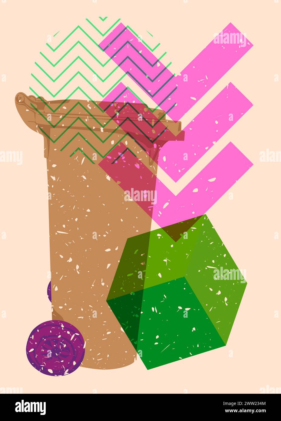 Random garbage Stock Vector Images - Alamy