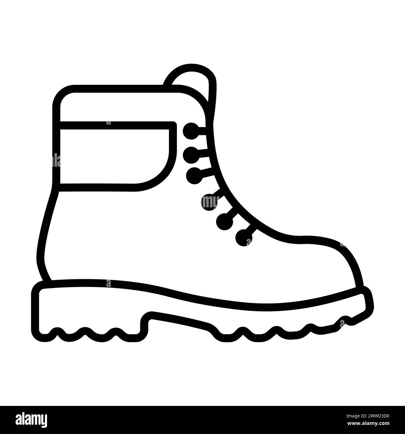 black vector boot icon on white background Stock Vector Image & Art - Alamy