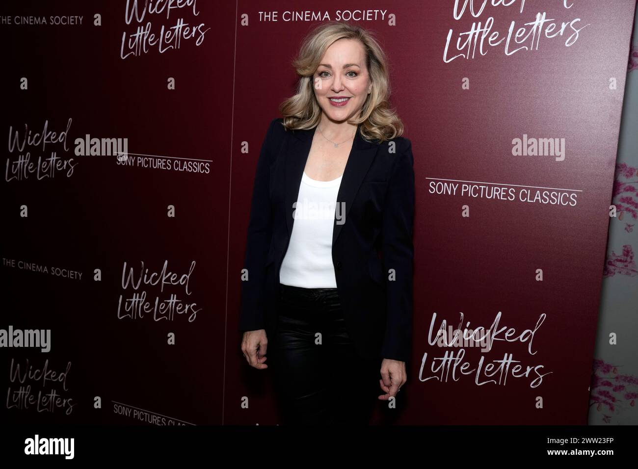 Geneva Carr attends a "Wicked Little Letters" screening, hosted by Sony ...