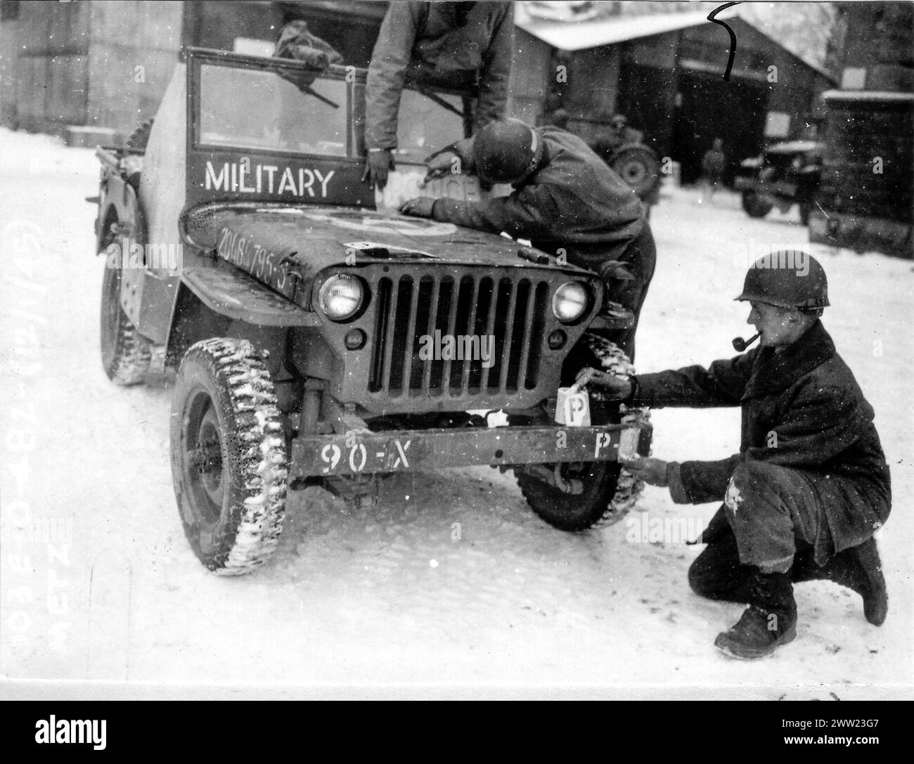 This photo provided by the Ghost Army Legacy Project shows a Jeep ...