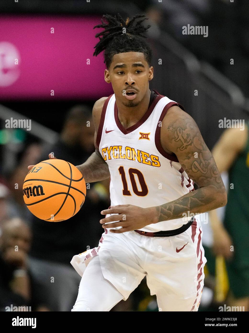 Iowa State guard Keshon Gilbert drives during the second half of an ...