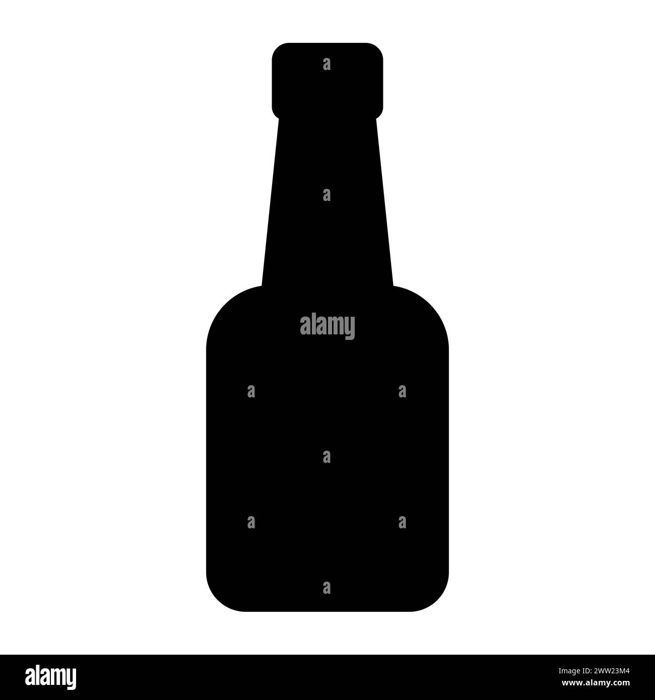 black vector bottle icon on white background Stock Vector Image & Art ...