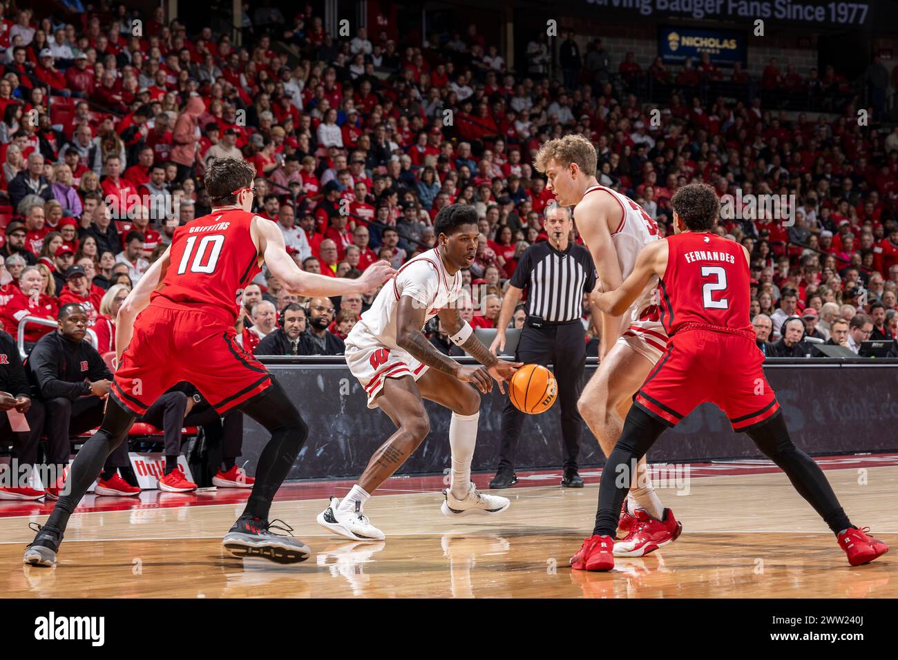 Wisconsin Badgers guard A.J. Storr (2) handles the ball during a Big ...