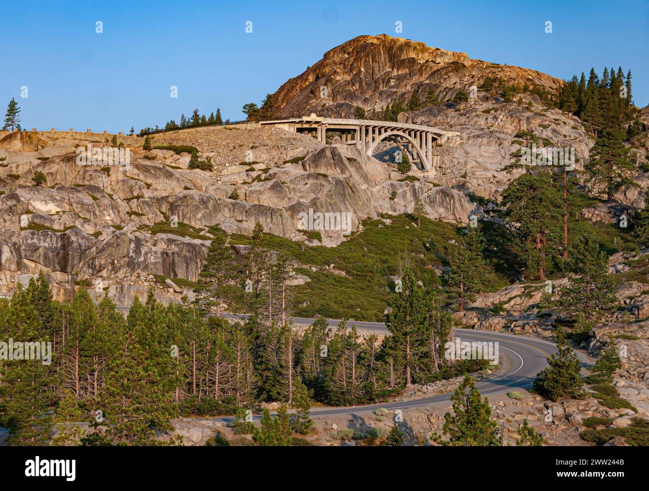 US Route 6 uses the Donner Summit Bridge as a route through the ...