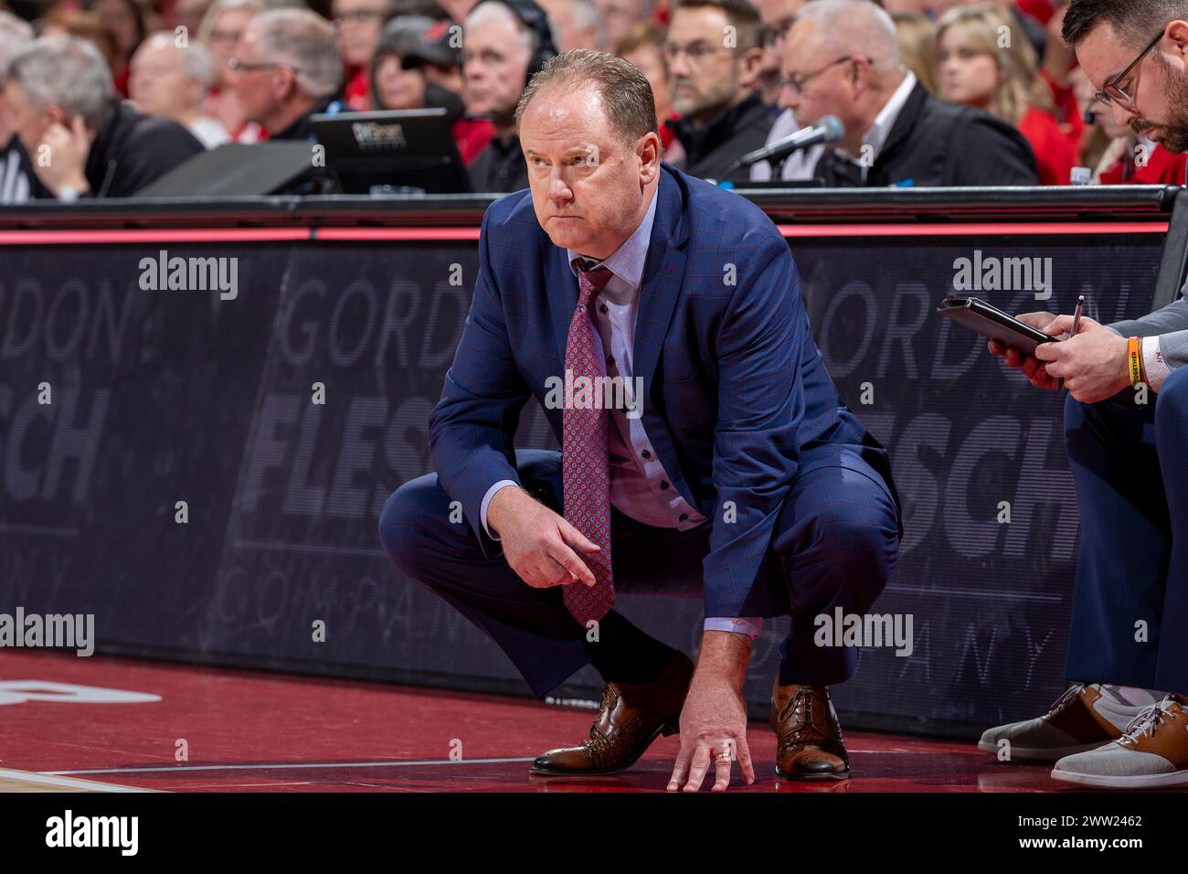 Wisconsin Badgers Head Coach Greg Gard looks on during the Big Ten ...