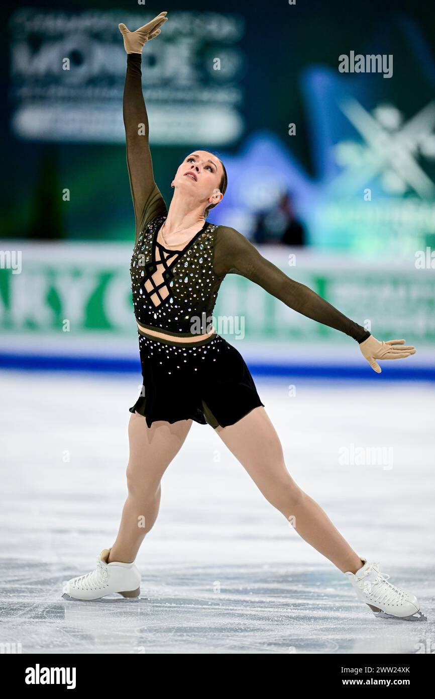 Nina POVEY (GBR), during Women Short Program, at the ISU World Figure ...