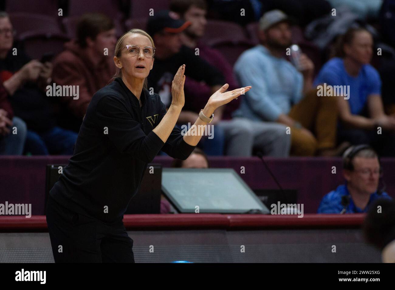 March 20, 2024: Vanderbilt Commodores head coach Shea Ralph coaches ...