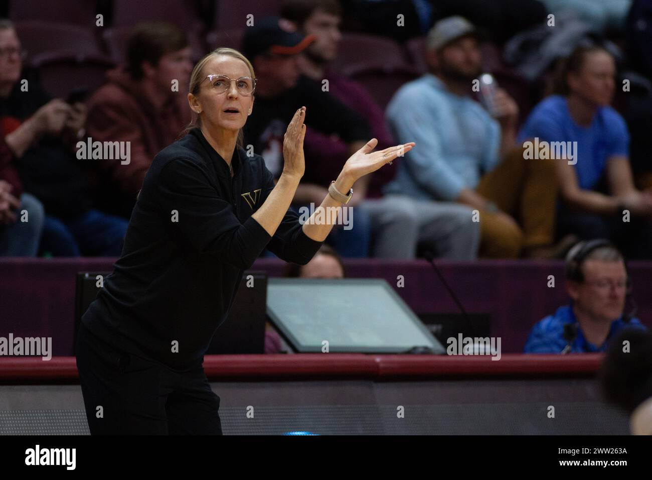 Blacksburg, VA, USA. 20th Mar, 2024. Vanderbilt Commodores head coach ...
