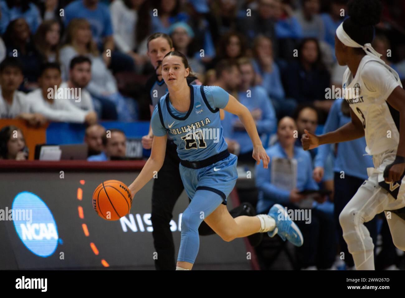 Blacksburg, VA, USA. 20th Mar, 2024. Columbia Lions guard Nicole ...