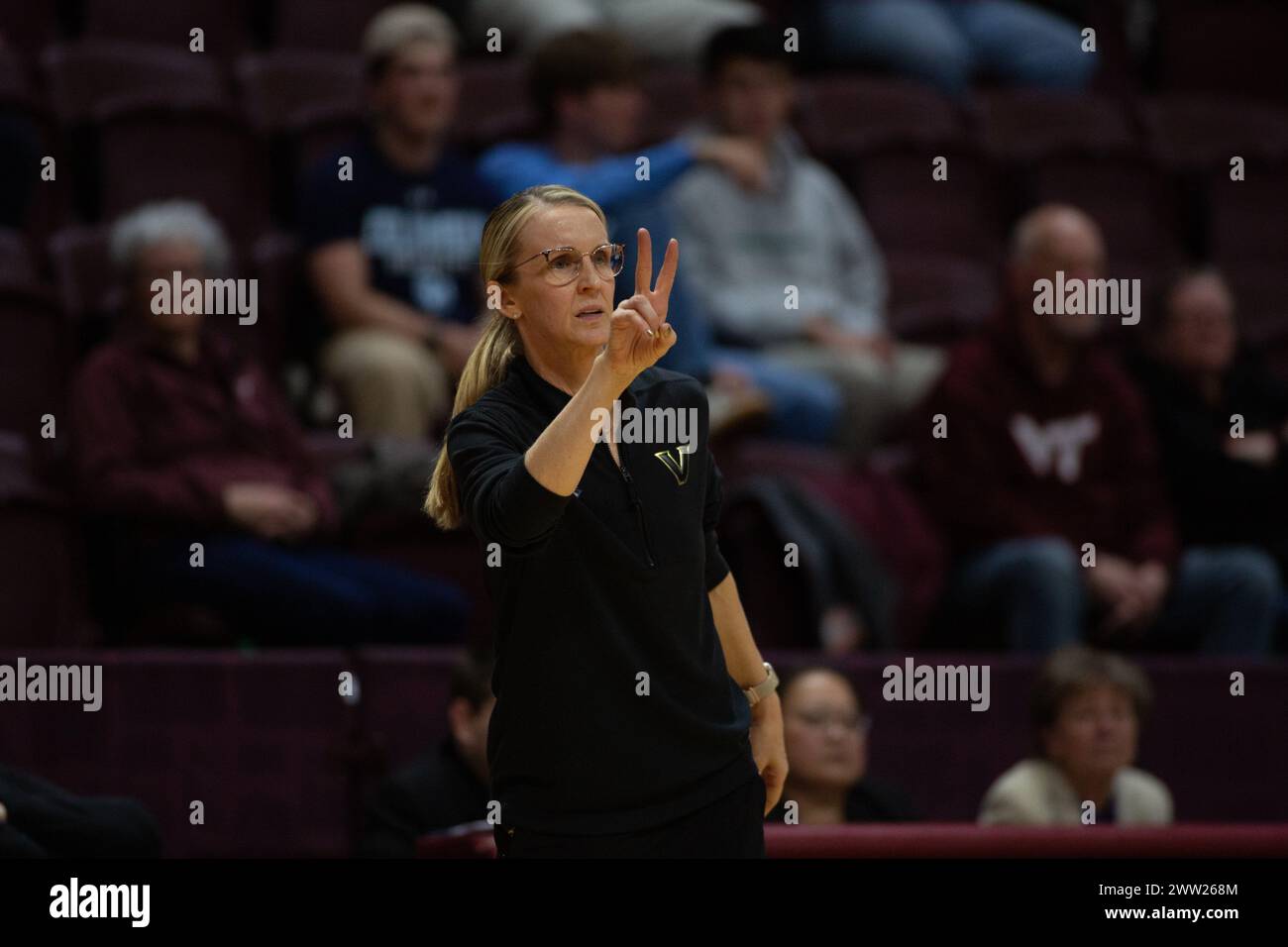 Blacksburg, VA, USA. 20th Mar, 2024. Vanderbilt Commodores head coach ...