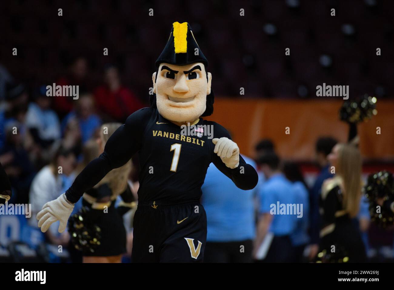 March 20, 2024: Vanderbilt Commodores mascot Mr. Commodore dances ...