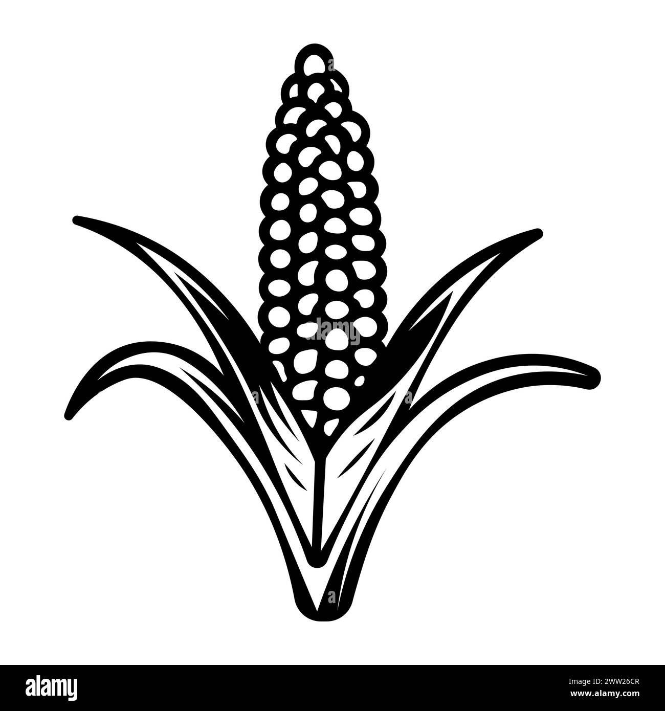 black vector corn icon on white background Stock Vector Image & Art - Alamy