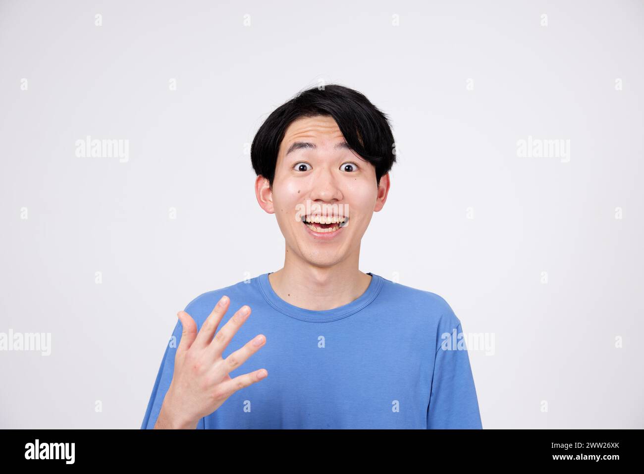 Hand sign face hi-res stock photography and images - Alamy