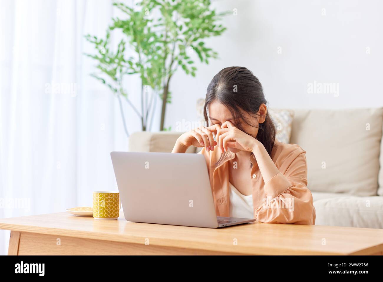 Woman crying computer hi-res stock photography and images - Alamy