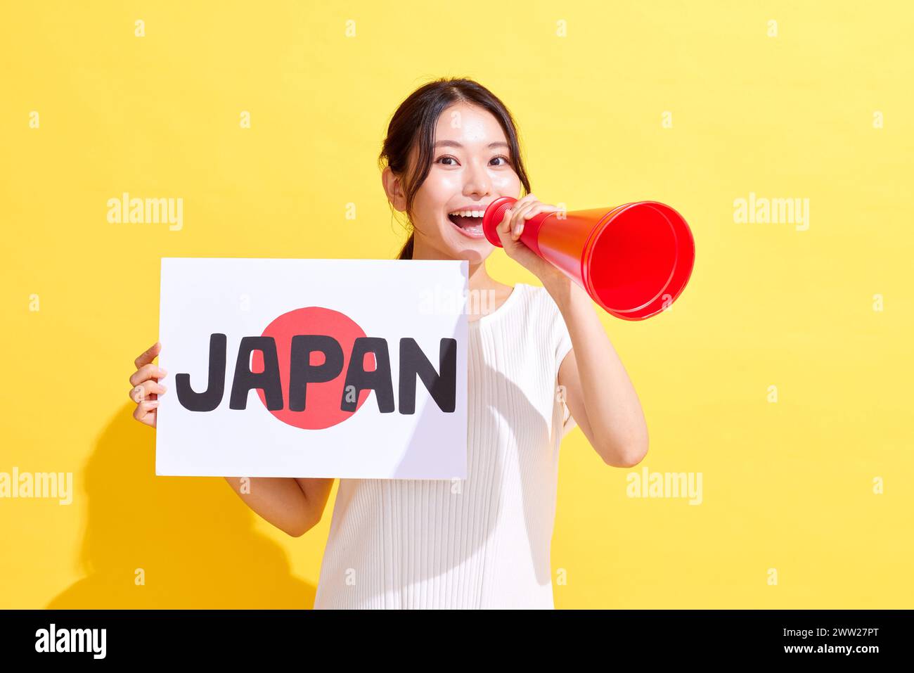 Red megaphone success word hi-res stock photography and images - Alamy