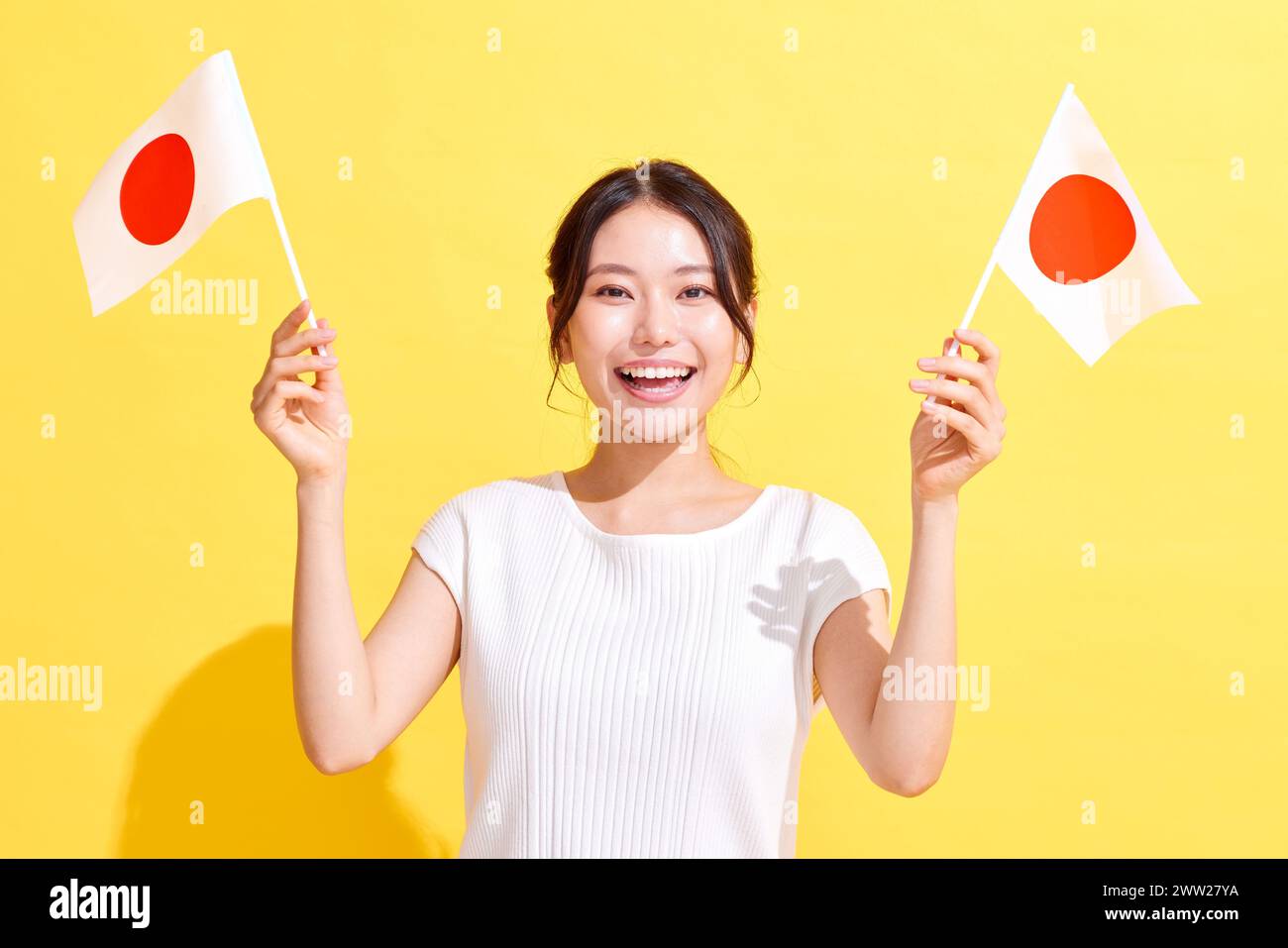Two japanese flags hi-res stock photography and images - Alamy
