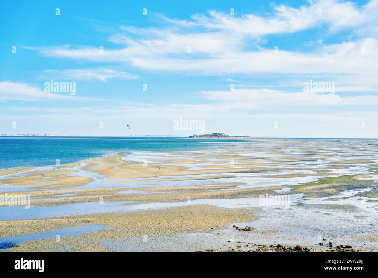 Dakhla city beach with dragon island Stock Photo - Alamy