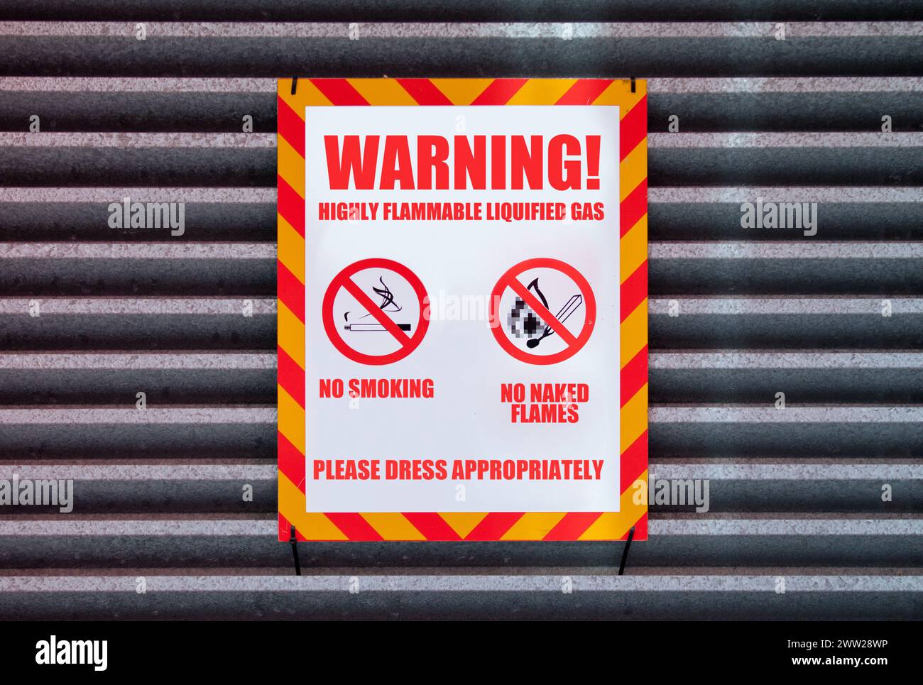 Poster, warning and signage on board for sign with caution notification ...