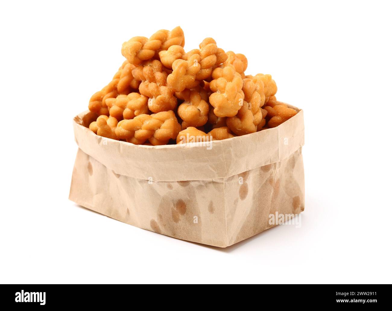 Chinese fried dough twist on white background Stock Photo - Alamy