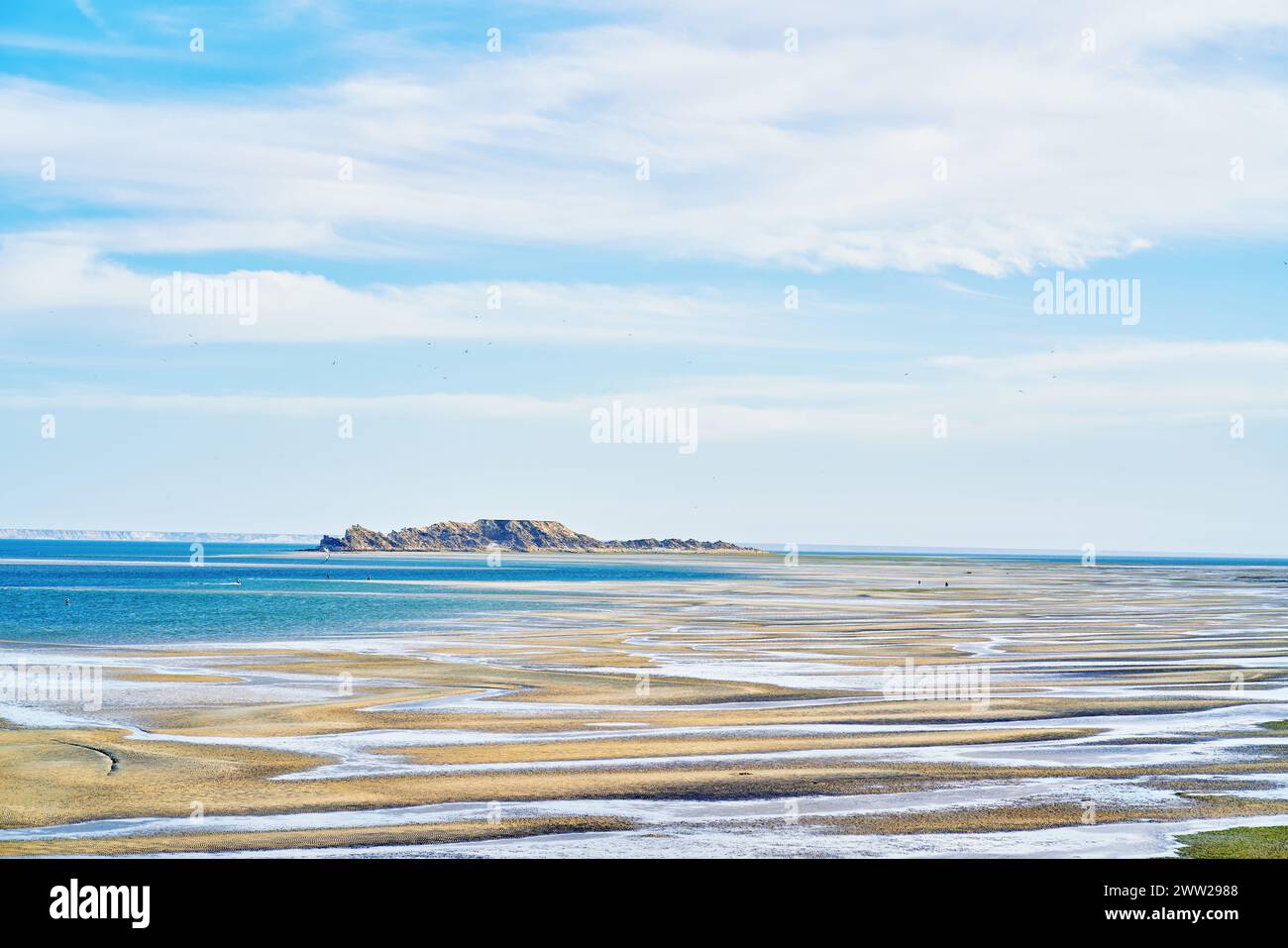 Dakhla city beach with dragon island Stock Photo - Alamy