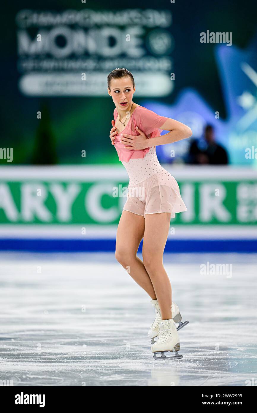 Livia KAISER (SUI), during Women Short Program, at the ISU World Figure ...