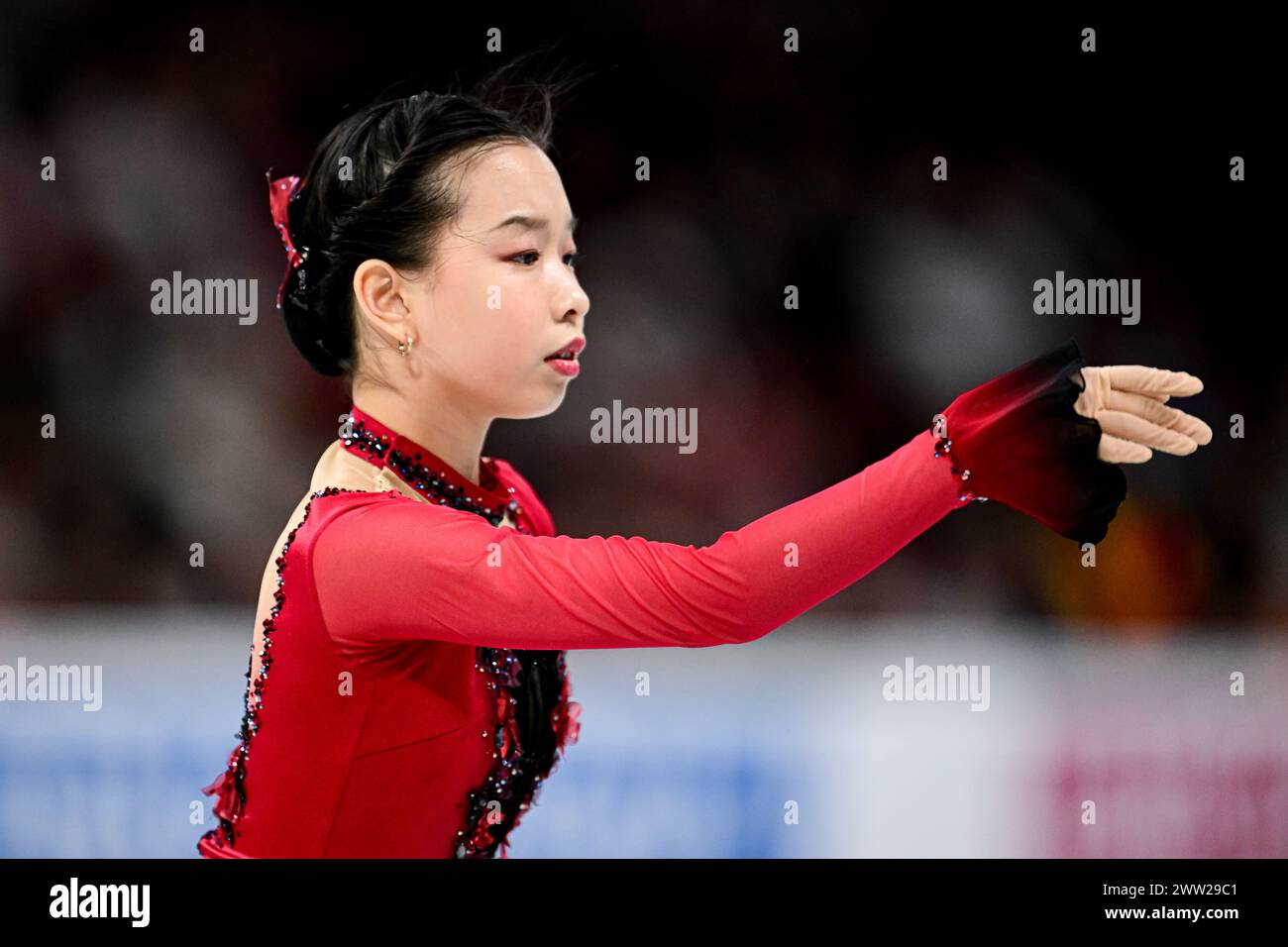 Tzu-Han TING (TPE), during Women Short Program, at the ISU World Figure ...