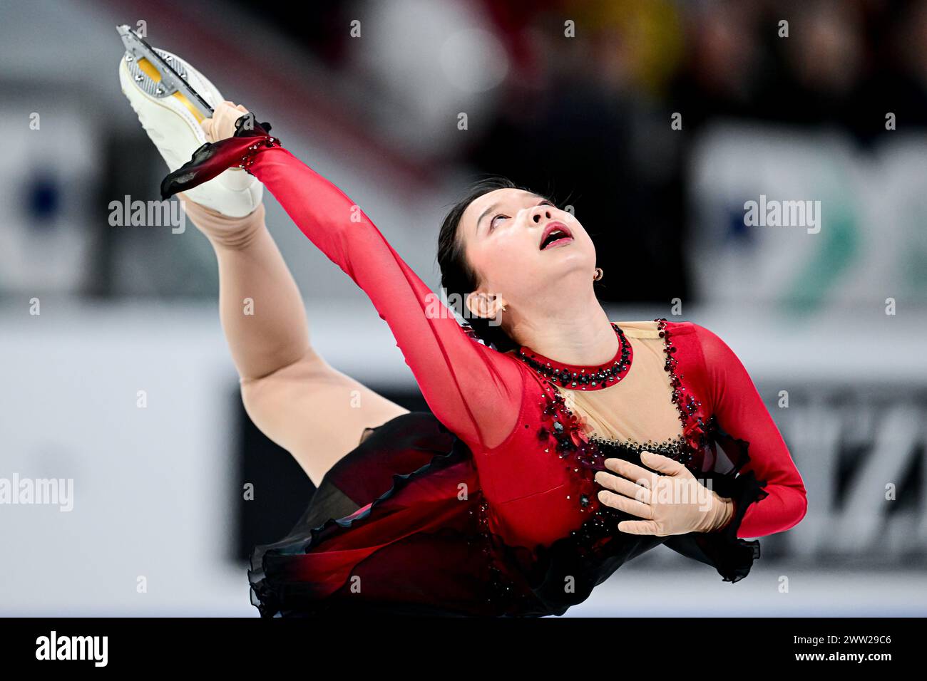 Tzu-Han TING (TPE), during Women Short Program, at the ISU World Figure ...