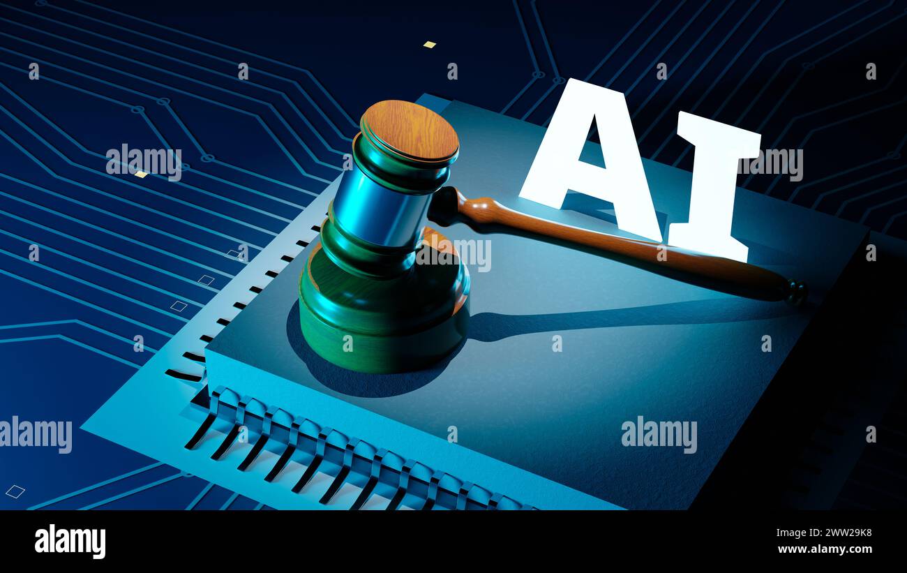 Artificial Intelligence Act Regulation concepts. 3d rendering Stock ...
