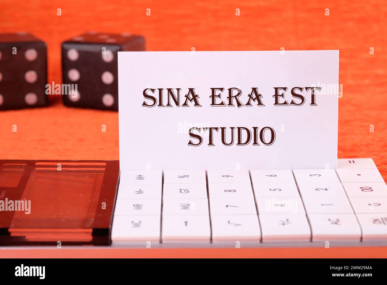 Sina era est studio It means Without anger and addiction on a white ...