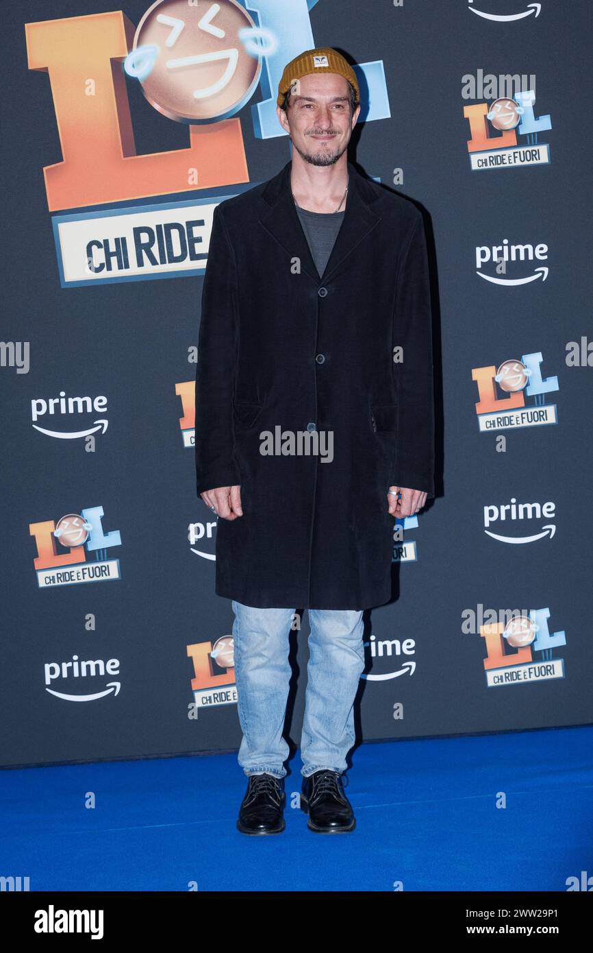 Alessandro Tiberi during the Photocall of the TV Show LOL 4 - Chi Ride ...