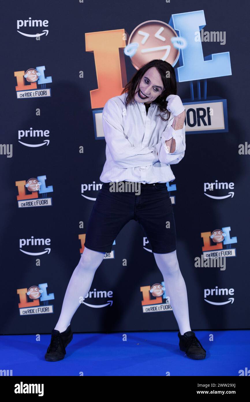 Loris Fabiani (Lunanzio) during the Photocall of the TV Show LOL 4 ...