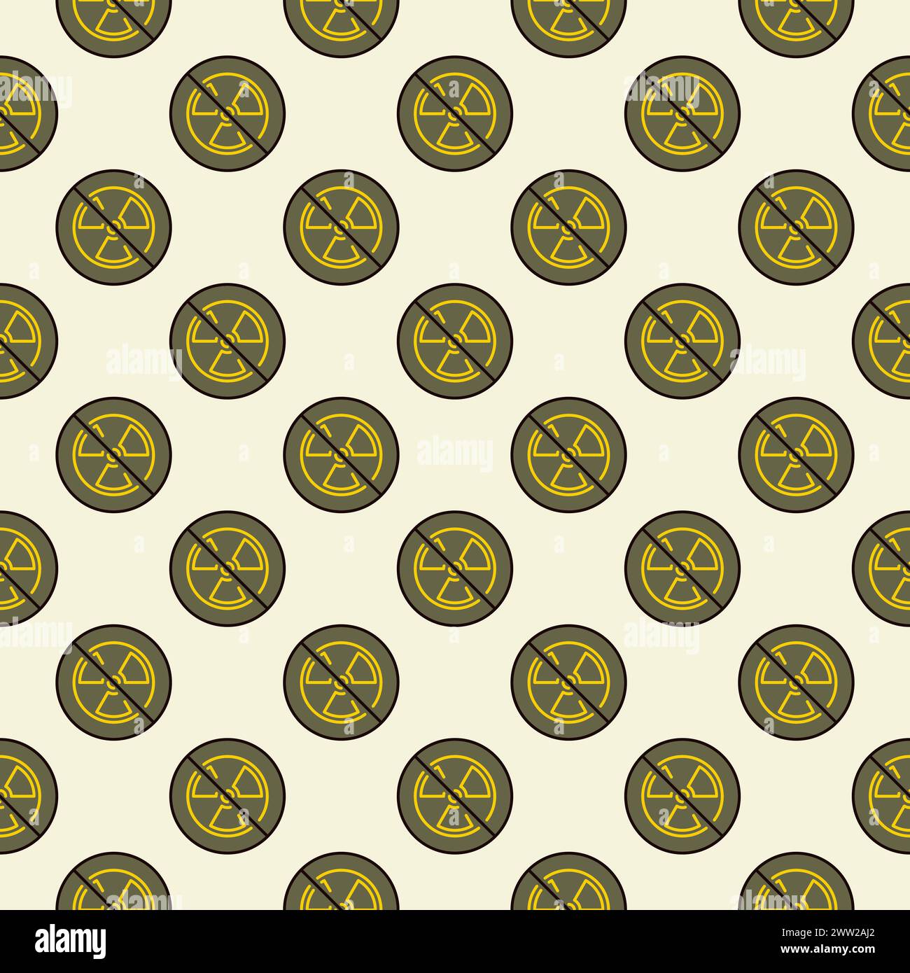 Radiation Ban vector Nuclear Energy No Allowed concept colored seamless pattern Stock Vector ...