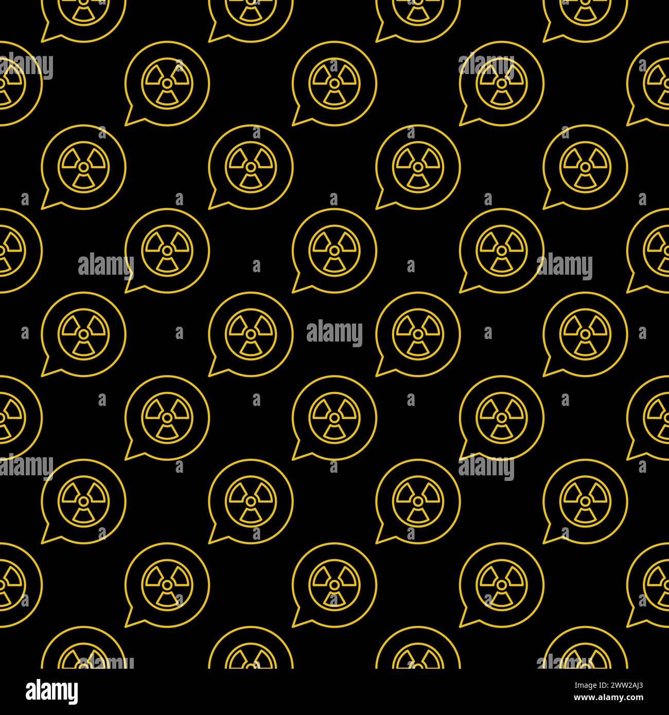 Speech Bubble with Round Radiation symbol vector concept thin line seamless pattern Stock Vector ...