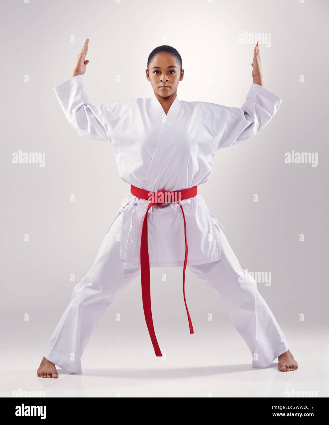 Karate ready portrait woman hi-res stock photography and images - Alamy
