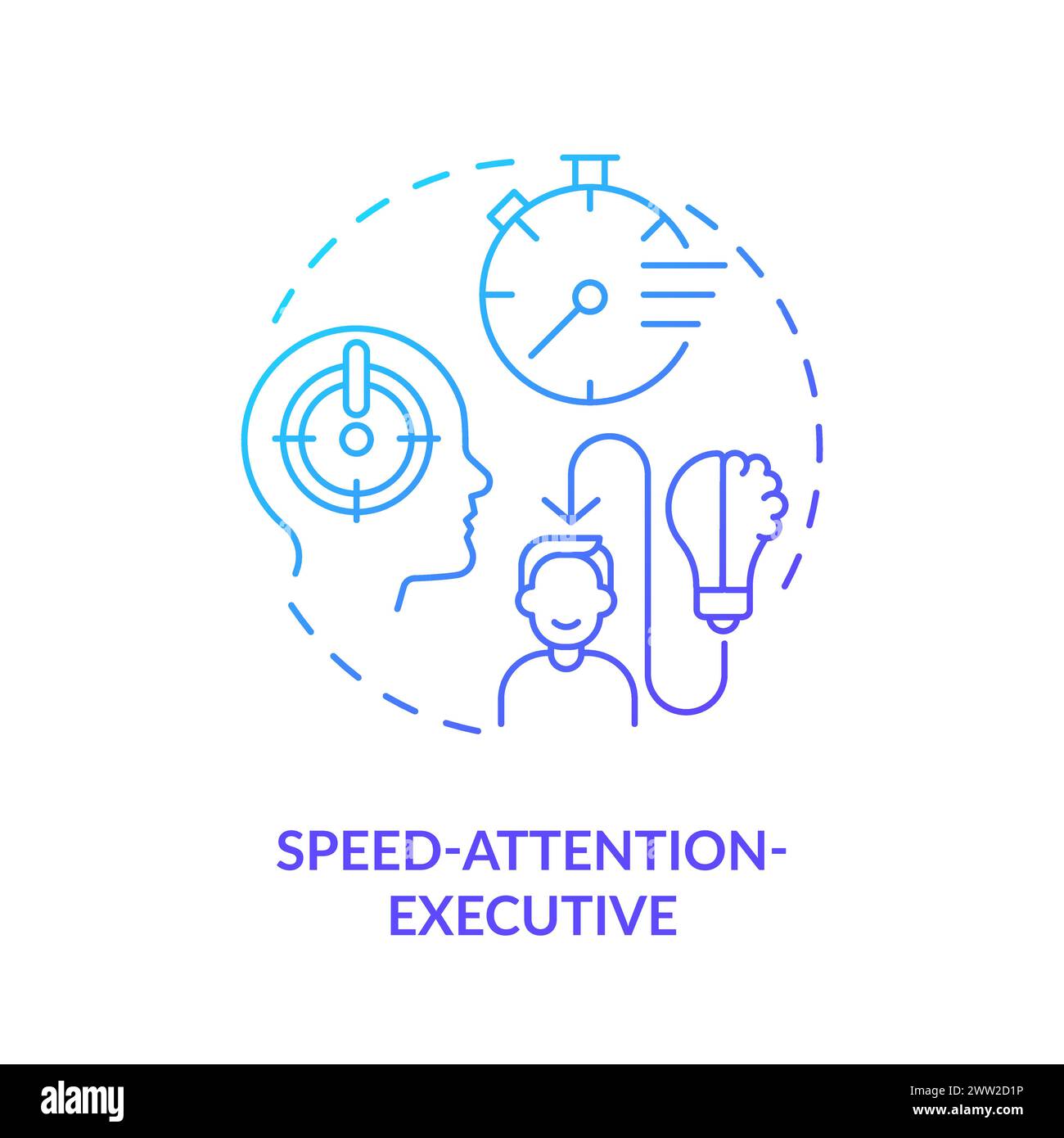 Speed-attention-executive blue gradient concept icon Stock Vector Image ...