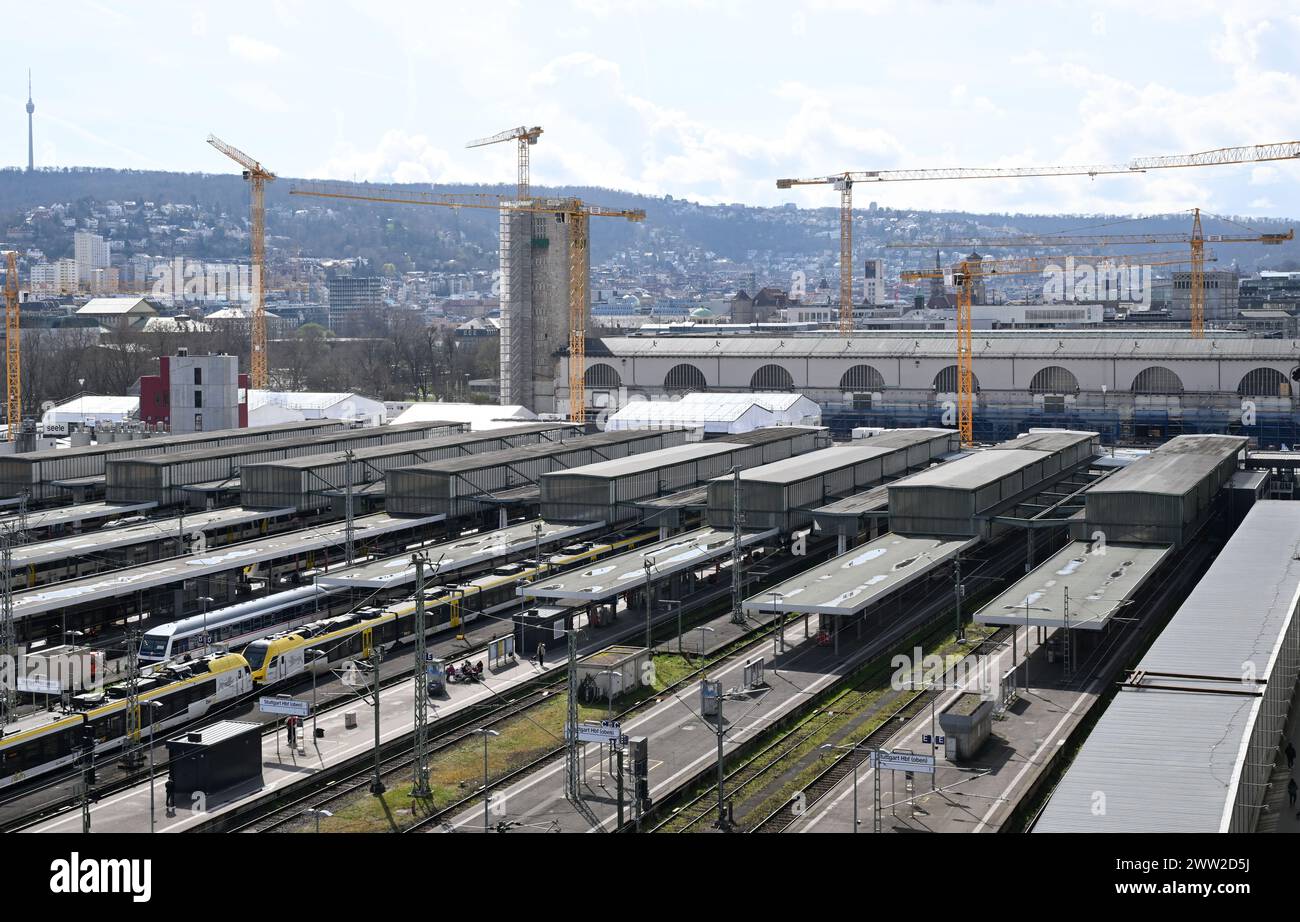 Stuttgart, Germany. 19th Mar, 2024. The station for the multi-billion ...