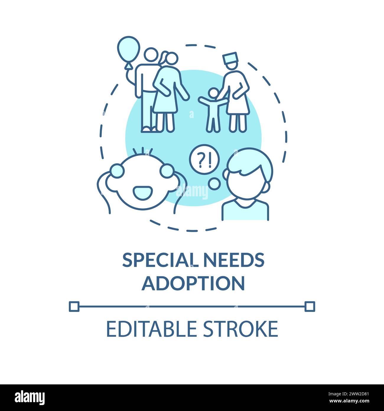 Special needs adoption soft blue concept icon Stock Vector Image & Art ... Special needs adoption soft blue concept icon Stock Vector Image & Art ...