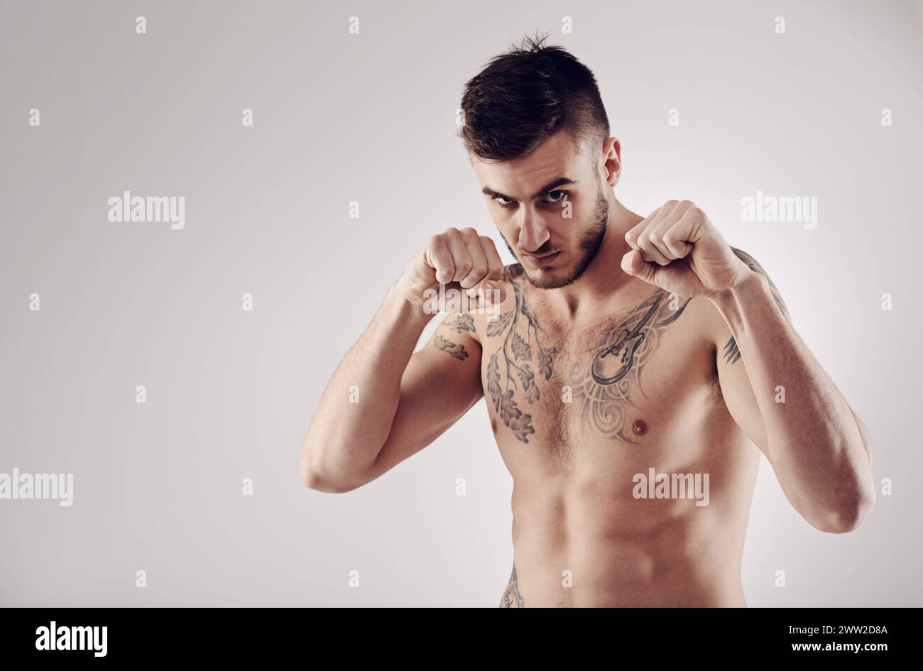 Fitness, MMA and portrait of male fighter for martial arts, boxing and ...