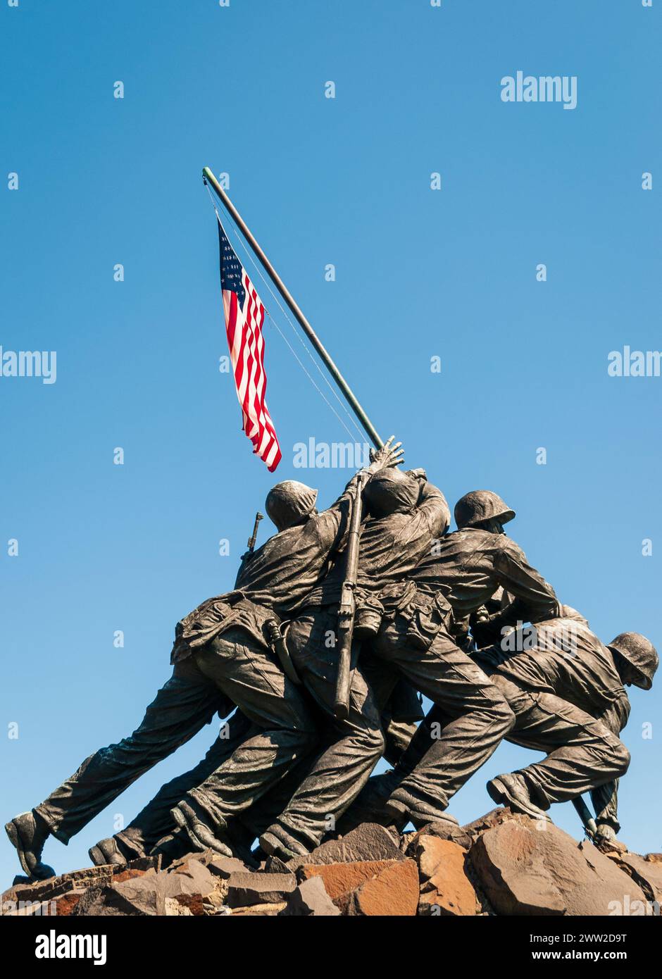 The United States Marine Corps War Memorial located in Arlington County ...