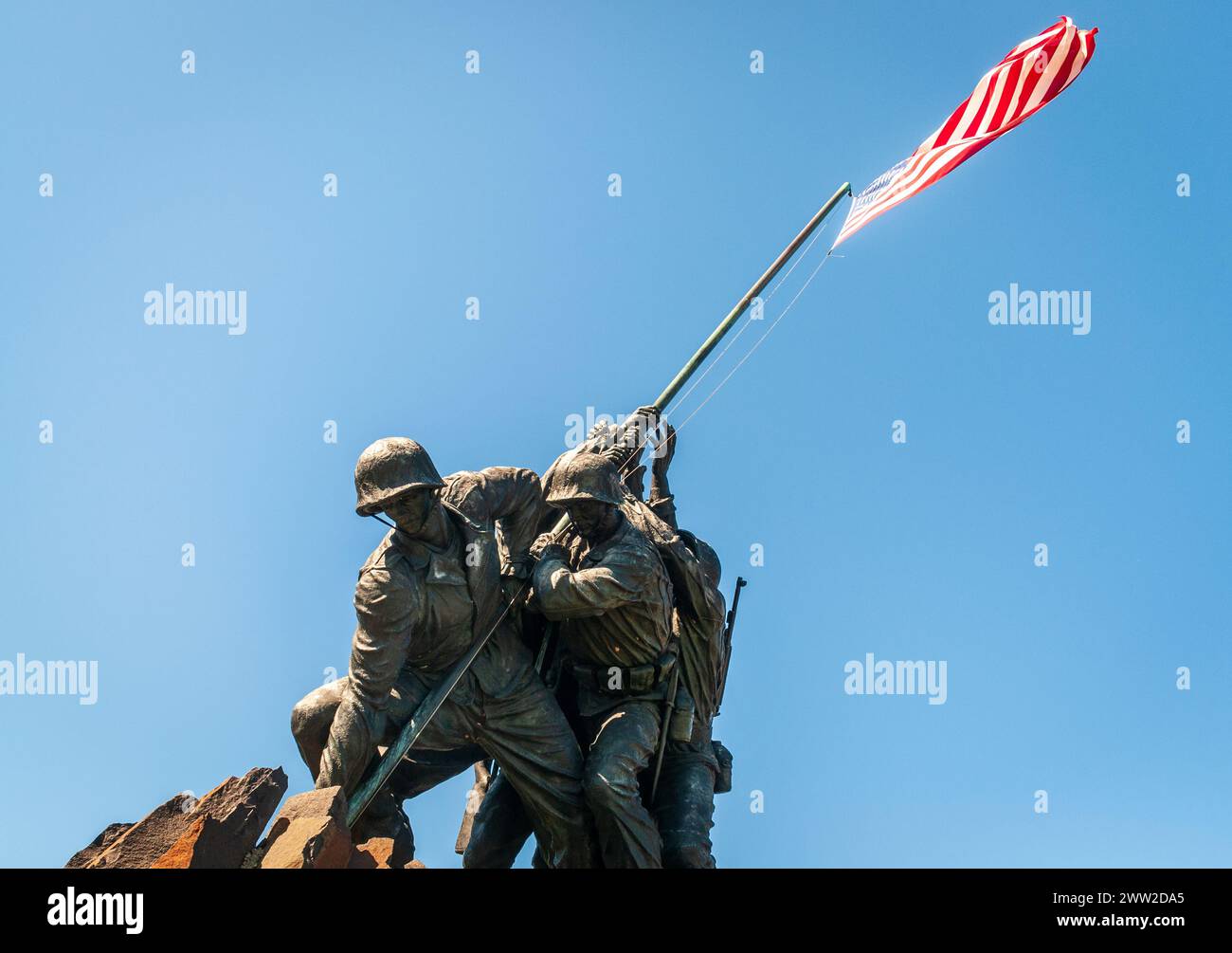 The United States Marine Corps War Memorial located in Arlington County ...